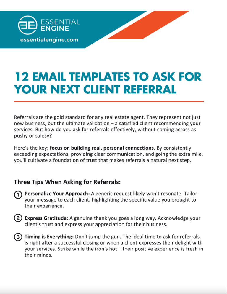12 templates to ask for your next real estate referral - Essential Engine
